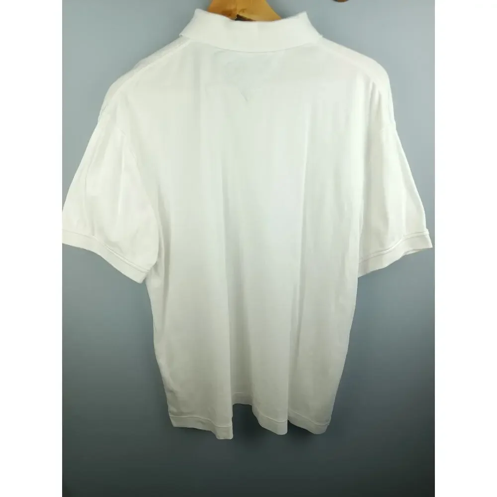 Tommy Hilfiger | Shirts | Tommy Hilfiger White Mens Polo With Flag Logo ...